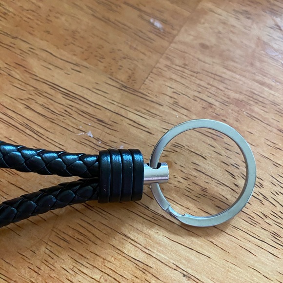 Mystic | Accessories | New Black Braided Leather Key Chain With Charm ...